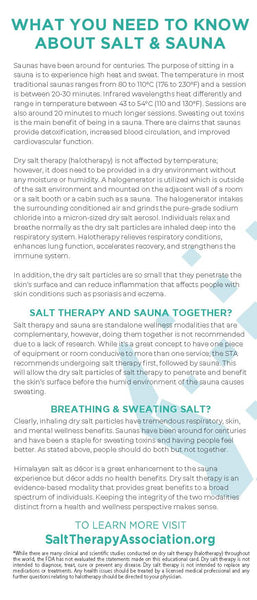 Salt & Sauna (100 pack) – Salt Therapy Association